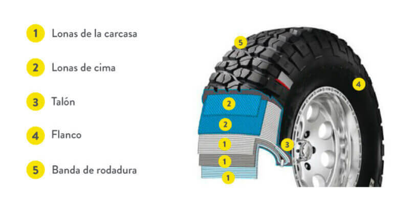 ¿Cuáles son los tres partes qué forma un neumático? | Actualizado ...